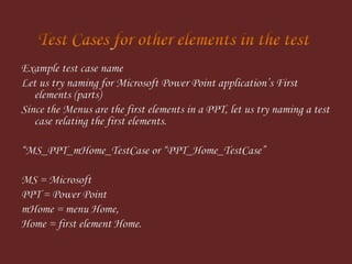Test Case Naming 02 | PPT