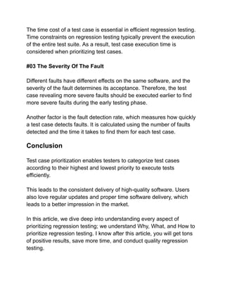 Test Cases Prioritization For Regression Testing [Methods & Best ...