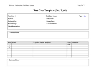 Test case template | PDF