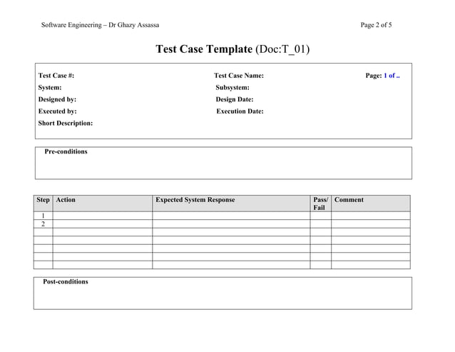 Test case template | PPT