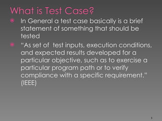 Basics-Test Case Writing | PPT | Computing | Technology & Computing