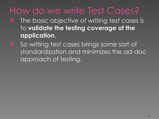 Basics-Test Case Writing | PPT | Computing | Technology & Computing