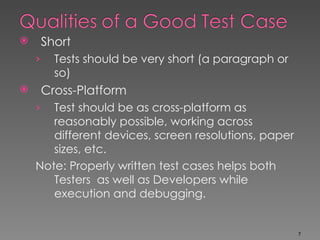 Basics-Test Case Writing | PPT | Computing | Technology & Computing