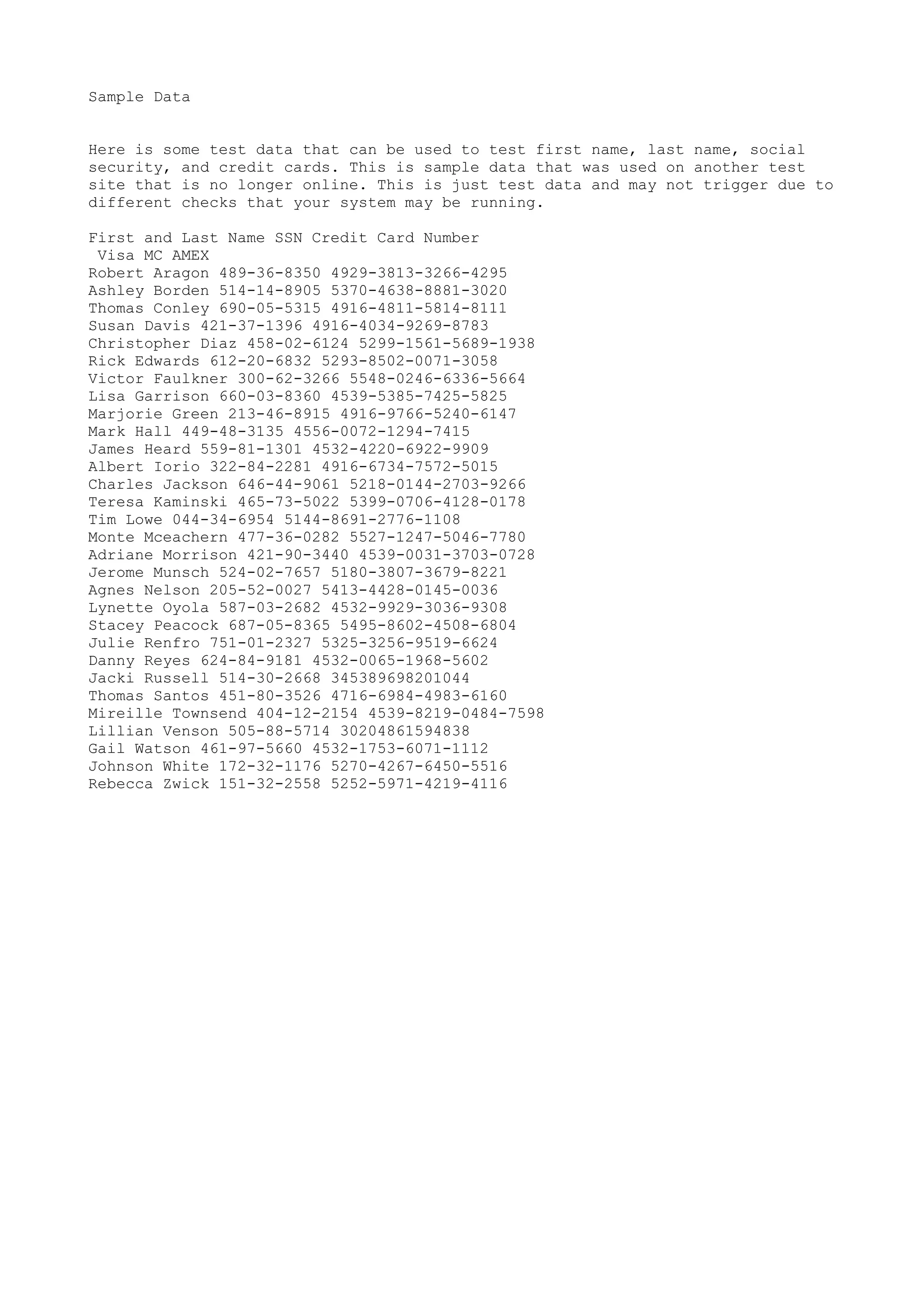 Test cc data | TXT