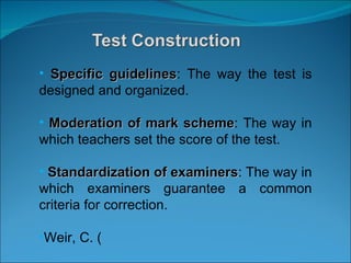 Testing and Test Construction | PPT