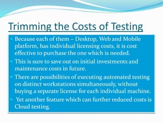 TestComplete – A Sophisticated Automated Testing Tool by SmartBear | PPTX