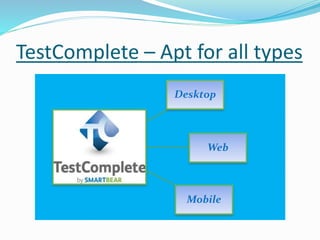 TestComplete – A Sophisticated Automated Testing Tool by SmartBear | PPTX