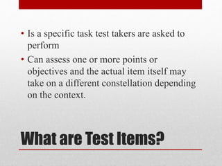 Test construction | PPTX