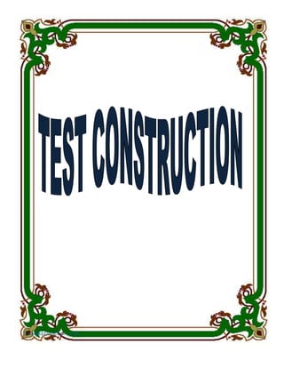 Test construction | DOCX