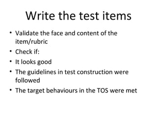 Test construction | PPT