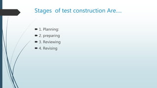 Test construction | PPTX