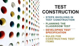 Test construction | PPTX