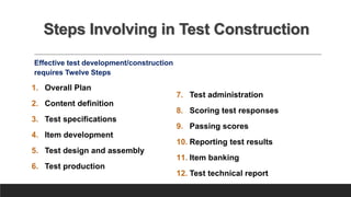 Test construction | PPTX
