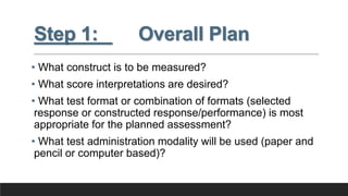 Test construction | PPTX