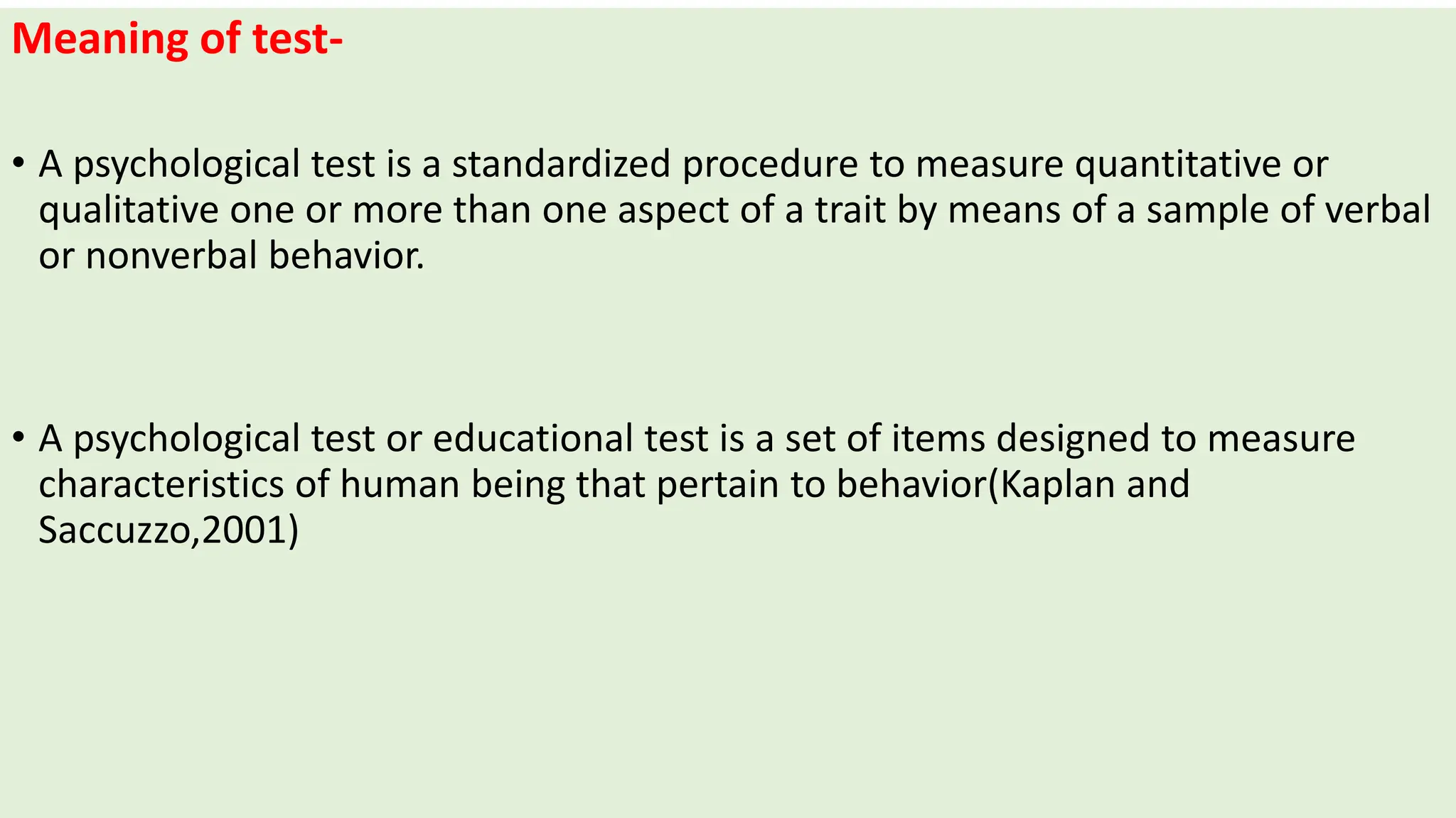 TEST CONSTRUCTION in Psychology to measure different traits | PPTX