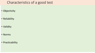 TEST CONSTRUCTION in Psychology to measure different traits | PPTX