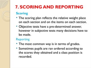 Test Construction, drawing up test Specifications. | PPTX
