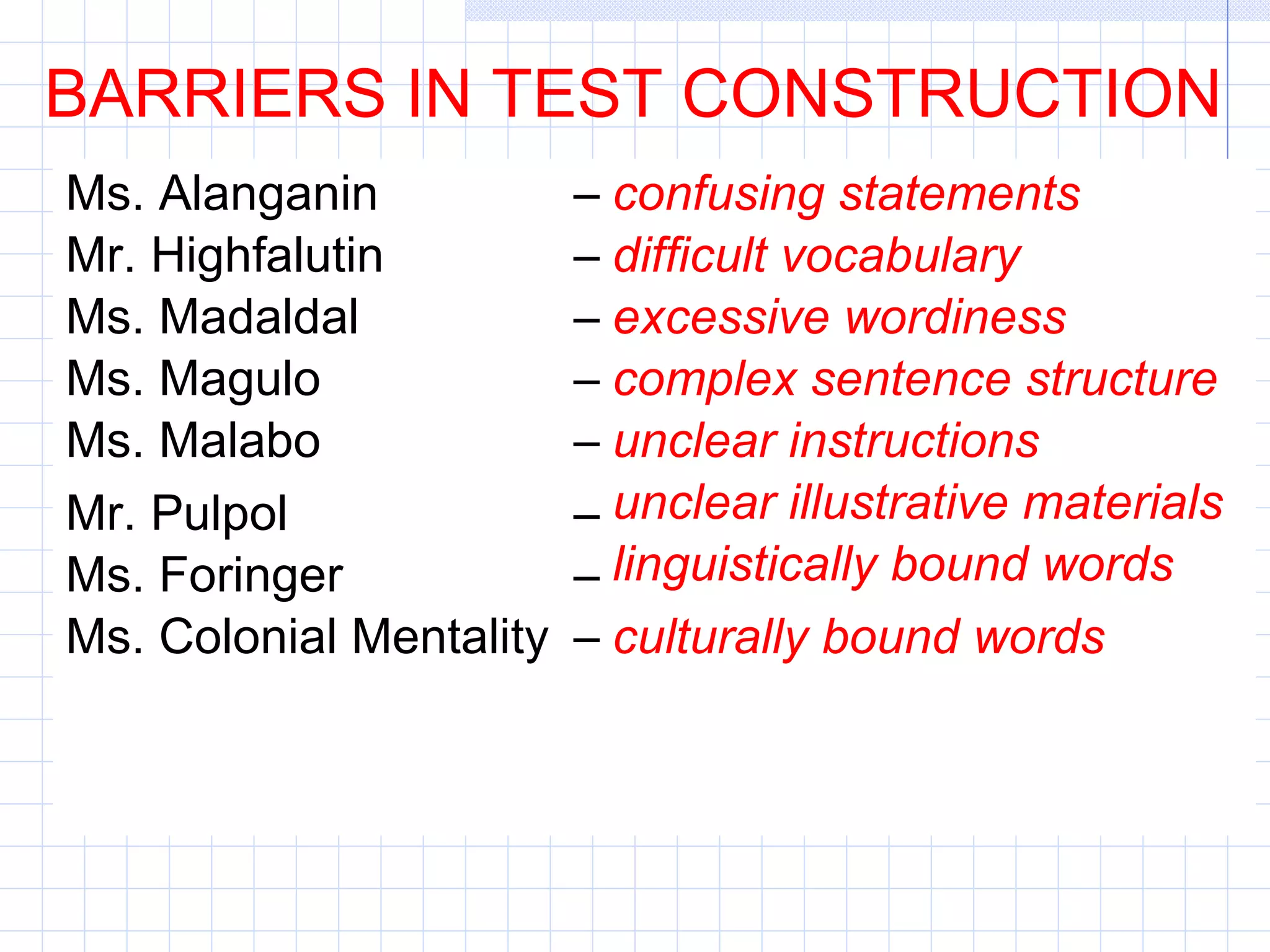 Test construction 2 | PPT