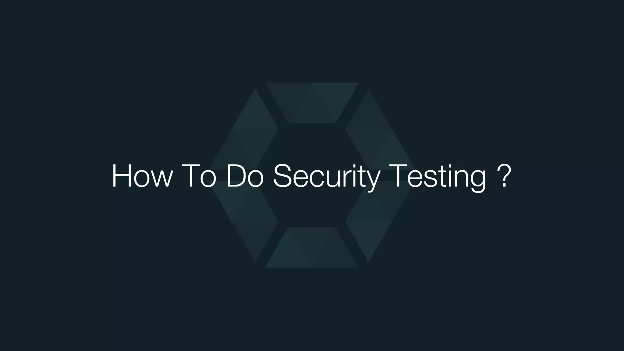 Test corner 3/5 - how to do security testing | PPT
