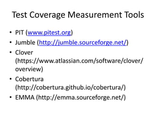 Utility of Test Coverage Metrics in TDD | PPT