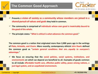 The Framework for Ethics - TestCracker | PPT