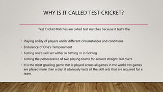 Test cricket | PPT