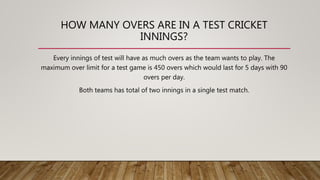 Test cricket | PPT