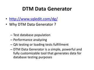 Test data generation | PPTX