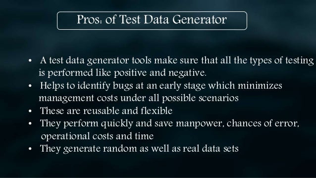 Test data generator | PPT