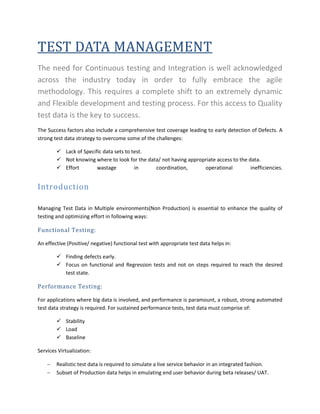 Test data management | PDF