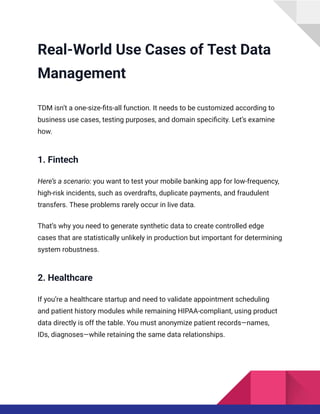 Test Data Management Explained: Why It’s the Backbone of Quality ...
