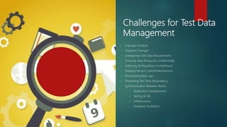 Test Data Management a Managed Service for Software Quality Assurance ...