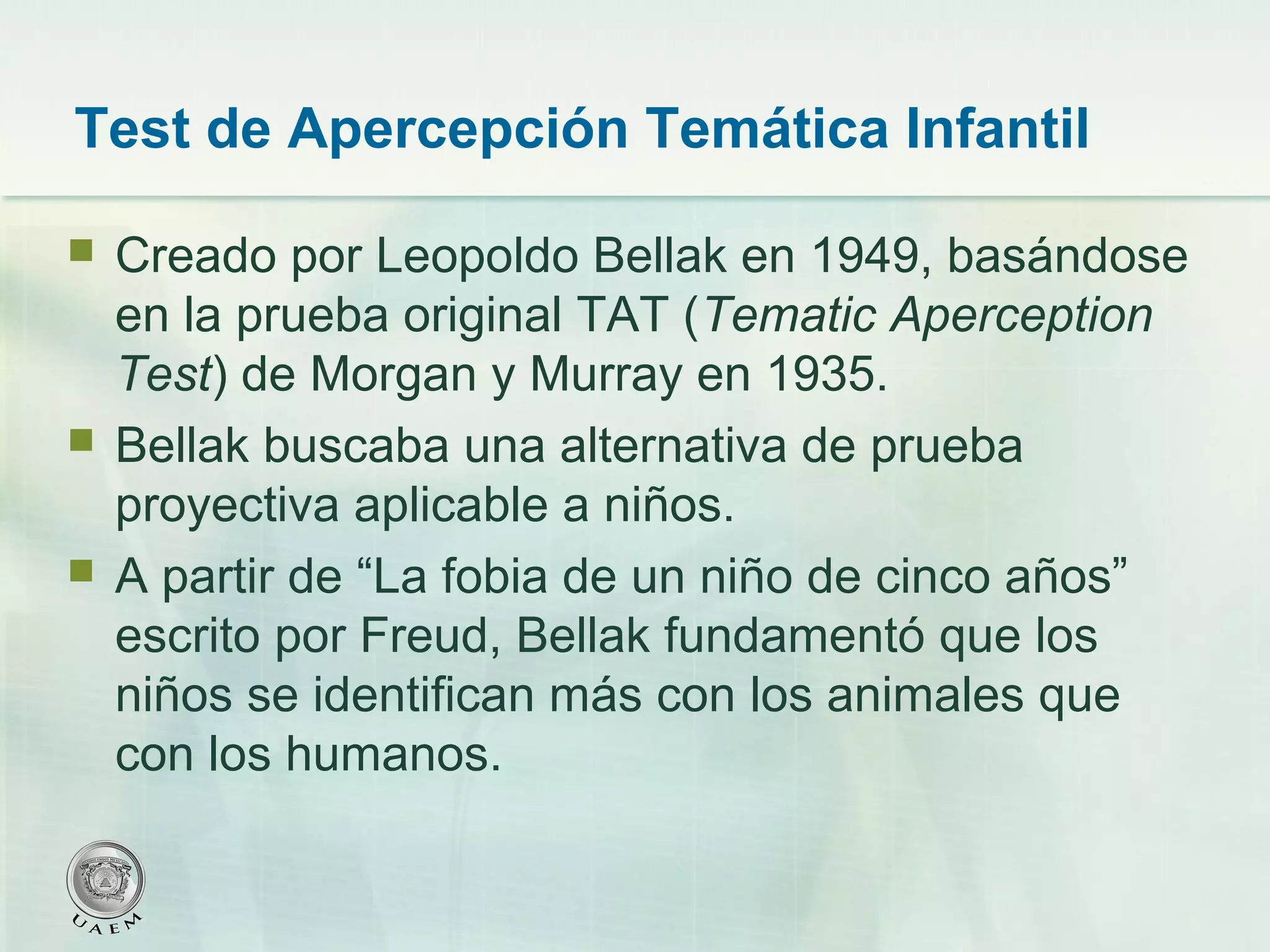 Test de apercepción temática infantil CAT | PPT