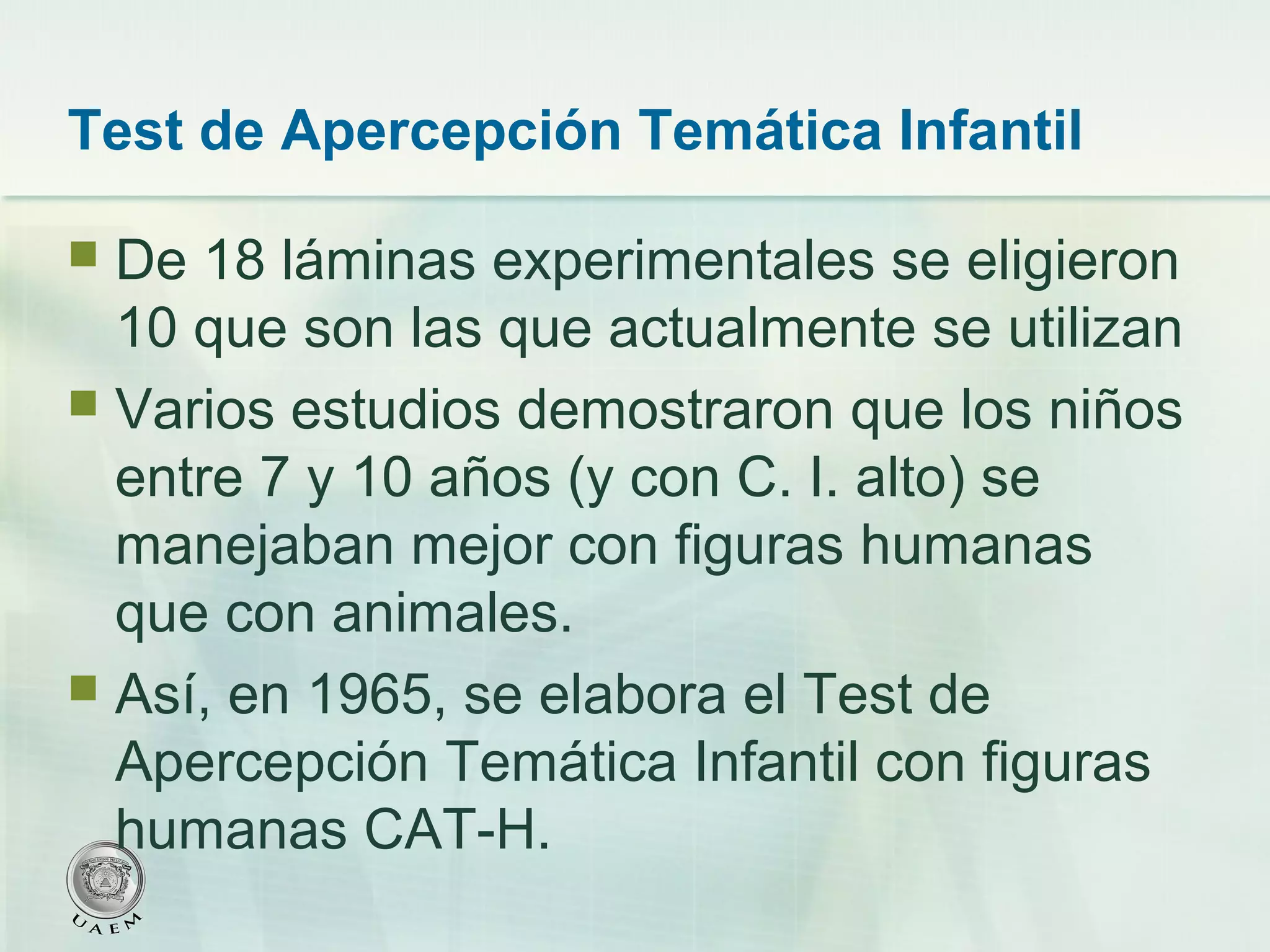 Test de apercepción temática infantil CAT | PPT