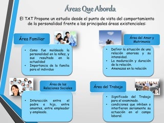 TEST DE APERCEPCIÓN TEMÁTICA características | PDF