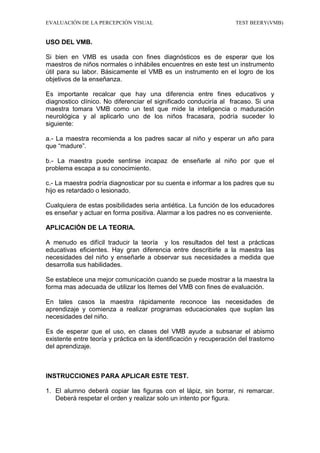 Test de beery láminas | PDF