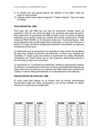 Test de beery láminas | PDF