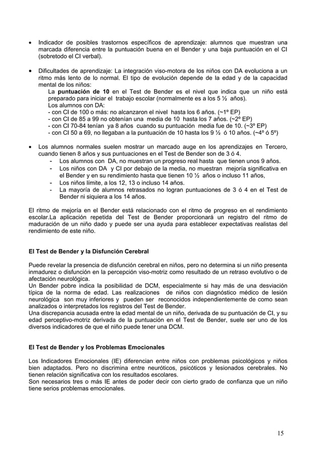 Test de bender | DOC