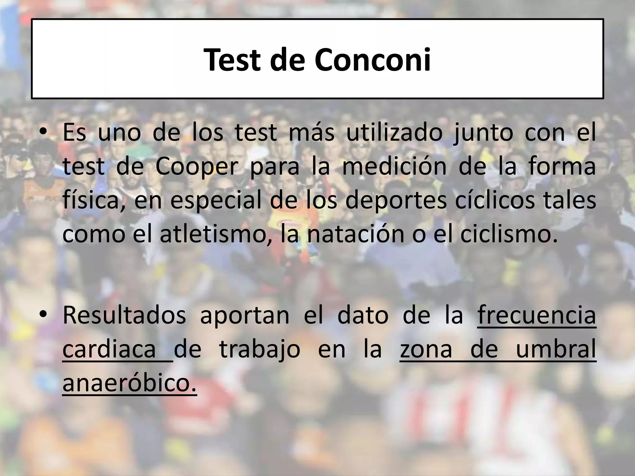 Test de conconi | PPT