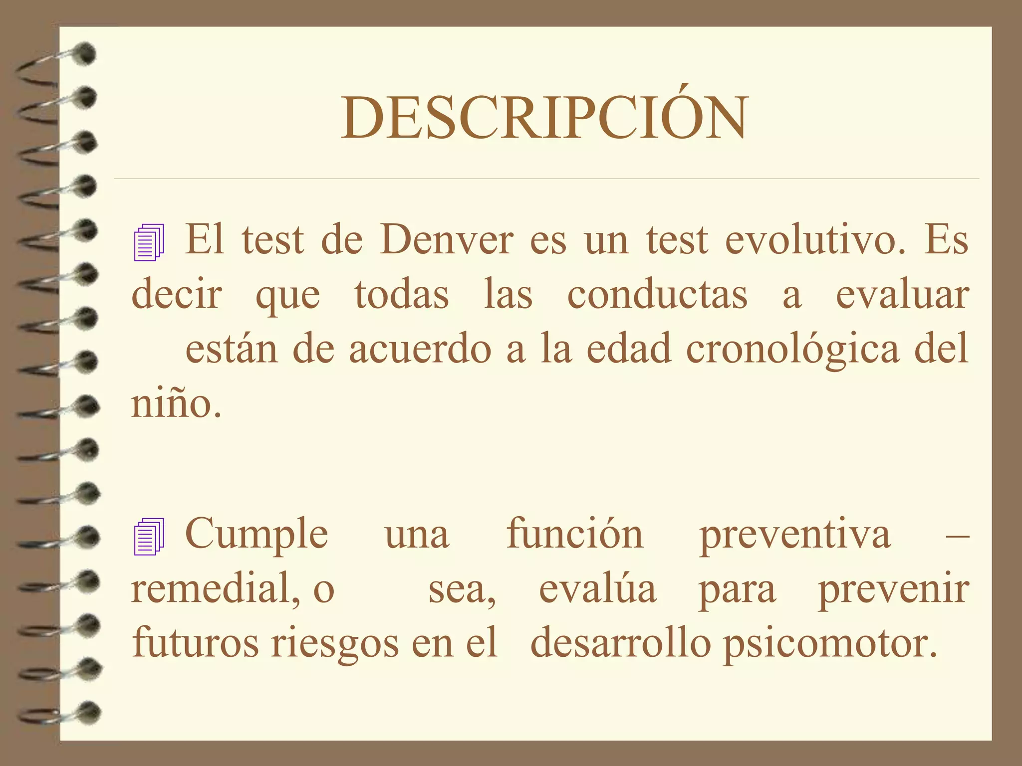 Test de denver | PPTX