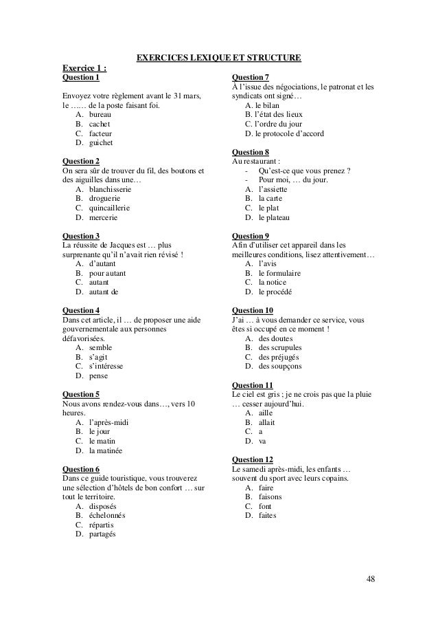 Test de français international