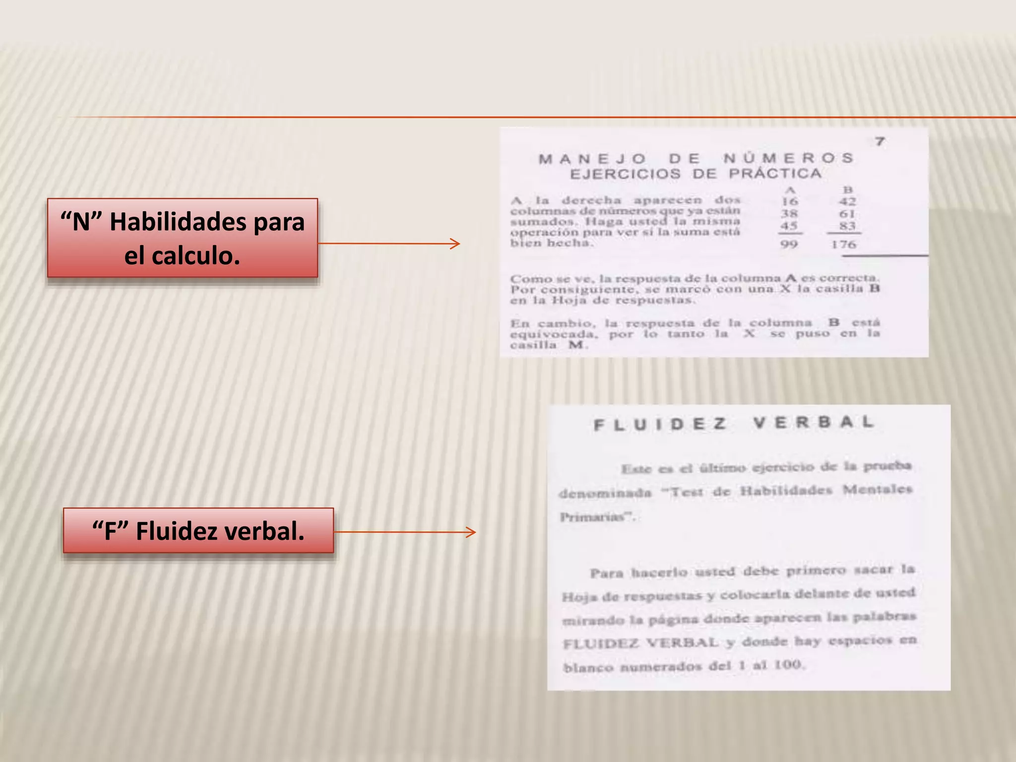 Test de habilidades mentales primarias de thurstone | PPTX