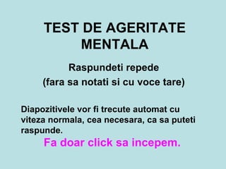 Test de inteligenta | PPT