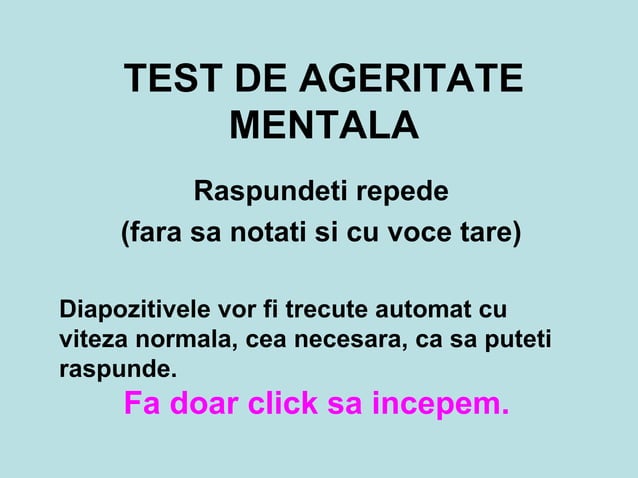Test de inteligenta | PPT