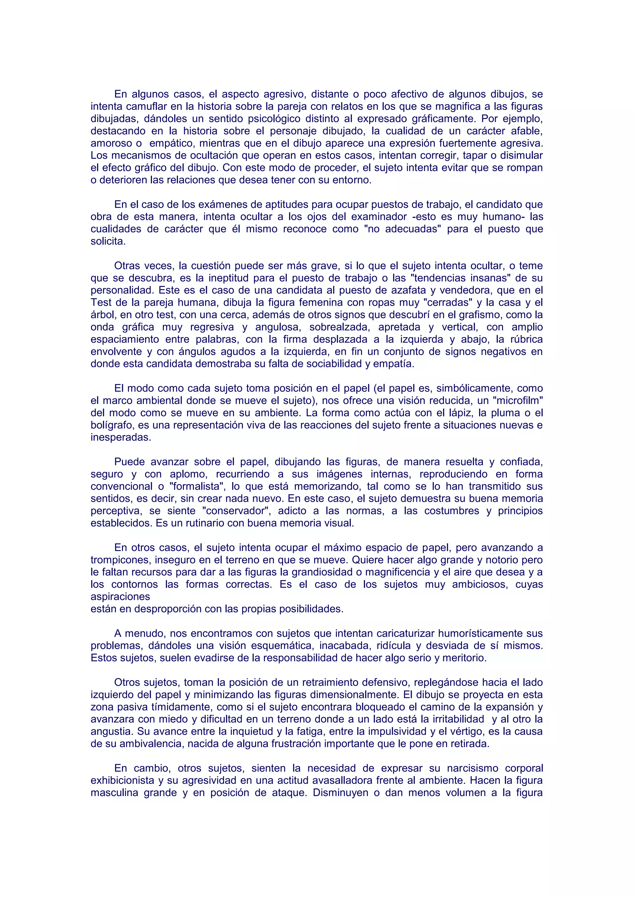 Test de la figura humana machover. | PDF