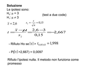 Test delle ipotesi | PPT
