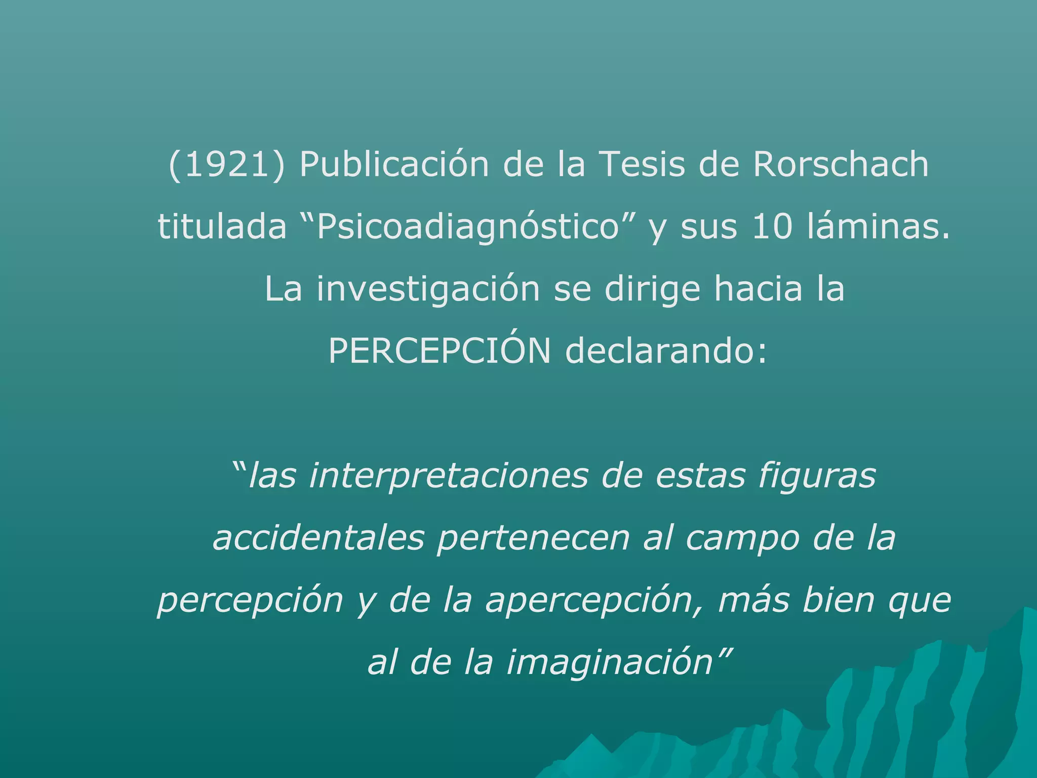 Test de rorschach -PPT | PPT