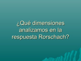 Test de rorschach -PPT | PPT