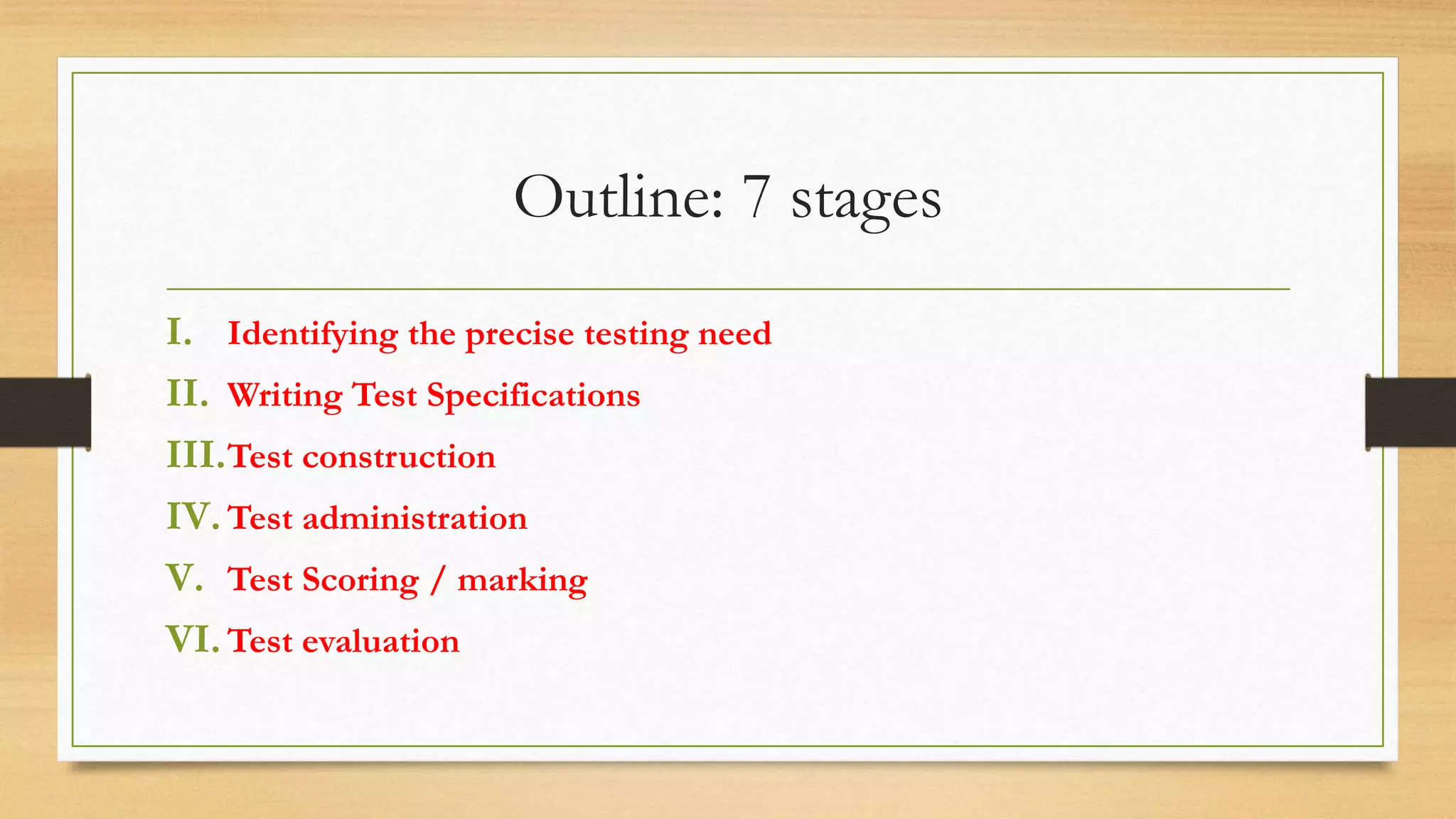 Test Design Construction and Adminstration | PPTX