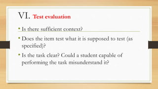 Test Design Construction and Adminstration | PPTX | Standardized ...
